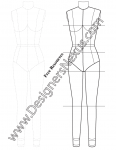 Full Body Female Dress Form Template for Fashion Sketching V8 ...